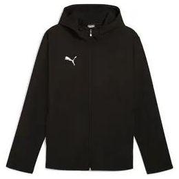 Softshelljacke Puma "TEAMADDITIONS SOFTSHELL JACKET", Herren, Gr. XL, Puma schwarz, Trikot, Obermaterial: 100% Polyester, gemustert, regular fit normal, Jacken Softshelljacke, f&uuml;r Fu&szlig;ball und sportliche Aktivit&auml;ten, mit Kapuze