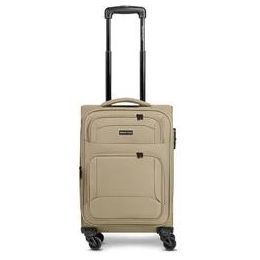 Trolley SMARTBOX "Edition 04 4 Rollen Kabinentrolley 55 cm mit Dehnfalte", Gr. 41 l, beige, Polyester, Koffer