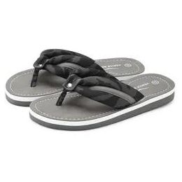 Badezehentrenner Venice Beach "Sandale, Badeschuh, Badelatsche, Flip Flop, Badeschlappe, Sommerschuhe", Damen, Gr. 40, grau, schwarz, Obermaterial: 80% Textilmaterial, 20% Lederimitat. Decksohle: 100% Lederimitat. Futter: 100% Textilmaterial. Laufsohle: 100% Synthetik, gemustert, mehrfarbig, Schuhe, NEU Zehentrenner mit wasserabweisender und leichter Sohle VEGAN