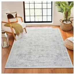 Teppich LIVABLISS "OTTAWA", grau, B:160cm H:11mm L:215cm, Kunstfaser, Teppiche, Teppich, Orient-Optik, Vintage Design, Boho Stil, Kurzflor, Wohnzimmer