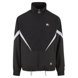 Trainingsjacke STARTER Black Label "Starter Black Label Starter Fabric Mix Track Jacket", Herren, Gr. S, schwarz, 100% Polyester, mehrfarbig, normal, amerikanischer Ausschnitt, Jacken Trainingsjacke