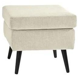 Hocker Home Affaire "Salla", beige, B:58cm H:49cm T:58cm, Samtcord (92% Polyester 8% Polyamid);Struktur (100% Polyester);Struktur Hahnentritt (100% Polyester);Struktur fein (100% POlyester);Samtoptik (100% Polyester);Fellimitat (100%Polyester), Hocker, Fu&szlig;hocker Sitzhocker, Bezug auch in Luxus-Microfaser in Teddyfelloptik