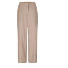 Stoffhose GOLDNER "Kurzgr&ouml;&szlig;e Sommerhose VERA mit weitem Bein", Damen, Gr. 25, K-Gr, beige, Obermaterial: 55% Leinen LI. 45% Baumwolle CO., weit, Hosen Stoffhose, seitliche Eingriffstaschen