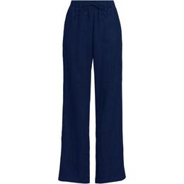 LANDS' END Weite Schlupfhose aus reinem Leinen, Damen,  Blau, by Lands' End