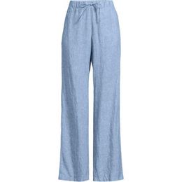 LANDS' END Weite Schlupfhose aus reinem Leinen, Damen,  Blau, by Lands' End