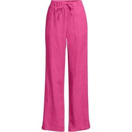 LANDS' END Weite Schlupfhose aus reinem Leinen, Damen,  Pink, by Lands' End