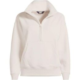 LANDS' END Sweatshirt SERIOUS SWEATS mit Rei&szlig;verschluss, Damen,  Beige, Baumwoll-Mischung/Polyester-Mischung, by Lands' End