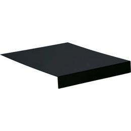 Stern Tablett L-Form ca. 69x50x7 cm Aluminium Schwarz Matt