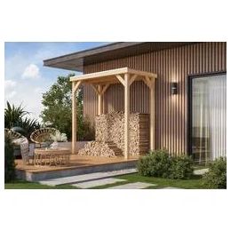 Holzpavillon Karibu "Pergola Quadratus", naturbelassen, B/H/T: 125cm x 243cm x 231cm, Pavillons, verschiedene Gr&ouml;&szlig;en