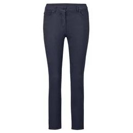 7/8-Hose GOLDNER "Schmale Stretchhose BELLA", Damen, Gr. 54, N-Gr, blau (dunkelblau), Obermaterial: 65% Baumwolle CO. 31% Polyester PES. 4% Elasthan EL., normal, Hosen 7/8-Hose, Ohne