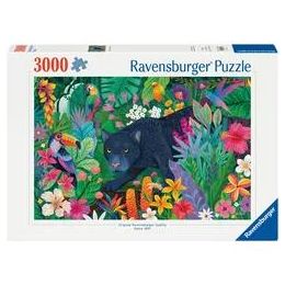 Puzzle Ravensburger "Panther im bl&uuml;henden Dschungel", bunt, Puzzles, KinderB:121cm H:80cm, Pappe, Motiv, Made in Germany, B:121cm H:80cm