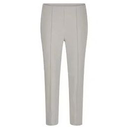 Stretch-Hose GOLDNER "Kurzgr&ouml;&szlig;e Elegante 7/8-Hose mit Biesen", Damen, Gr. 26, K-Gr, beige (stein), Obermaterial: 67% Baumwolle CO. 28% Polyamid PA. 5% Elasthan EL., schmal, Hosen, kleiner Schlitz am Beinabschlu&szlig;