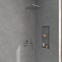 Villeroy & Boch Villeroy & Boch Universal Duschsystem, mit Thermostat und eckiger Kopfbrause, TVD00065300061#SET1,