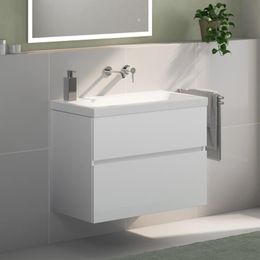 Geberit iCon Light Waschtisch, evineo ineo5 evo Unterschrank B: 90 cm, 2 Ausz&uuml;ge, mit Griffmulde,, 501836008+BE0978WM,