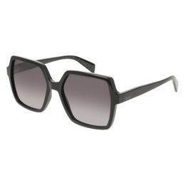 Liu Jo LJ824S | Damen-Sonnenbrille | Fassung: Vollrand, Quadratisch, Kunststoff, Schwarz | Glasfarbe: Grau Verlaufend
