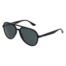 Ray-Ban RB4376 | Unisex-Sonnenbrille | Fassung: Vollrand, Pilot, Kunststoff, Schwarz | Glasfarbe: Gr&uuml;n