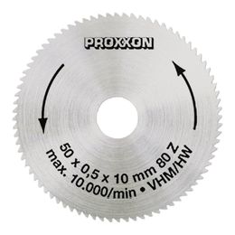 Proxxon Kreiss&auml;geblatt, Hartmetall, 50 mm (Vollmaterial), 80 Z&auml;hne (28011)