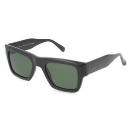 Fielmann MC 633 SUN FA RAVEN | Unisex-Sonnenbrille | Fassung: Vollrand, Quadratisch, Propionat, Schwarz Gl&auml;nzend | Glasfarbe: G15