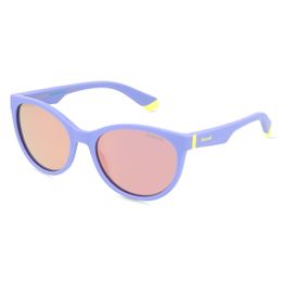 Polaroid PLD 8065/S | Kinder-Sonnenbrille | Fassung: Vollrand, Butterfly, Kunststoff, Flieder | Glasfarbe: Rose