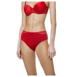 Panty Mey "Amorous", Damen, Gr. 42, rot (rubin), Spitze, Obermaterial: 87% Polyamid, 13% Elasthan, k&ouml;rpernah, Unterhosen Panty, Taillensitz, Spitze, kleine Zierschleife vorn