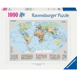 Puzzle Ravensburger "Politische Weltkarte", bunt, Puzzles, KinderB:70cm H:50cm, Pappe, Made in Germany, B:70cm H:50cm