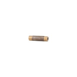 Riegler Rohrdoppelnippel, G 1 1/4, L&auml;nge 100 mm, Messing blank (LN 114100)