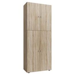 Schuhschrank Vcm "XXL Holz Gro&szlig;er Schuhschrank Schuhkommode Lona 9", braun (sonoma, eiche (s&auml;gerau)), B:70cm T:40cm, Obermaterial: 100% Holz Wood., Schr&auml;nke, Schuhschrank