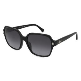 Ralph Lauren Ralph RA5304U | Damen-Sonnenbrille | Fassung: Vollrand, Quadratisch, Acetat, Schwarz Gl&auml;nzend | Glasfarbe: Grau Verlaufend
