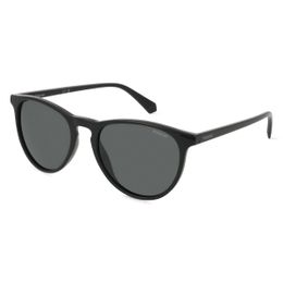 Polaroid PLD 4152/S | Damen-Sonnenbrille | Fassung: Vollrand, Panto, Kunststoff, Schwarz | Glasfarbe: Grau