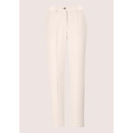 Madeleine Mode B&uuml;gelfaltenhose MADELEINE "Hose B&uuml;gelfalten-Hose mit Leinen", Damen, Gr. 17, N + K Gr, wollwei&szlig;, Obermaterial: 70% Lyocell CLY. 30% Leinen LI., Modern, normal, Hosen