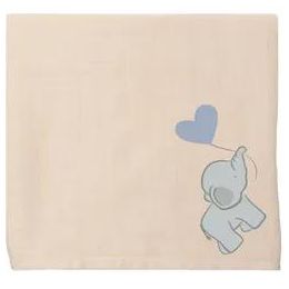 Spucktuch Liliput "Elefant", Baby, beige, Baumwolle, Schnuffelt&uuml;cher, mit niedlichem Print
