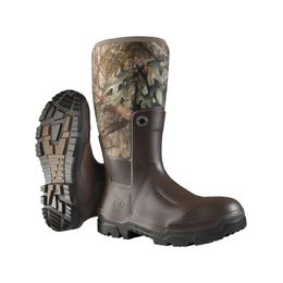 Gummistiefel Dunlop "Snugboot Wildlander", Damen, Gr. 39, braun (dunkelbraun), Obermaterial: 100% Polyurethan PU., Schuhe Gummistiefel