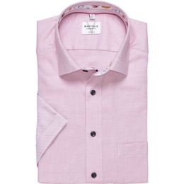 Kurzarmhemd MARVELIS, Herren, Gr. 41, N-Gr, fuchsia, Web, Obermaterial: 100% Baumwolle, Hemden, modern fit, b&uuml;gelfrei, Businesshemd