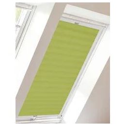 Dachfensterplissee SUNLINES "Young Style Crush", gr&uuml;n (limette, wei&szlig;), B:117,4cm H:115,9cm, Obermaterial: 100% Polyester, Plissees, mit F&uuml;hrungsschienen