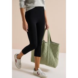 Leggings Cecil, Damen, Gr. L (42), schwarz, Web, Obermaterial: 95% Baumwolle, 5% Elasthan, unifarben, skinny fit 3/4-L&auml;nge, Hosen Leggings, in 3/4-L&auml;nge