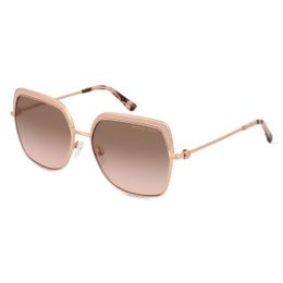 Michael Kors MK1141 | Damen-Sonnenbrille | Fassung: Vollrand, Quadratisch, Metall, Rosegold | Glasfarbe: Braun Verlaufend