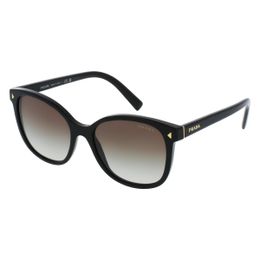 Prada PR22ZS | Damen-Sonnenbrille | Fassung: Vollrand, Quadratisch, Acetat, Schwarz | Glasfarbe: Grau Verlaufend