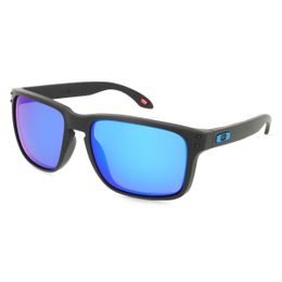 Oakley OO9487 HOLBROOK XXL | Unisex-Sonnenbrille | Fassung: Vollrand, Eckig, Kunststoff, Schwarz Matt | Glasfarbe: Blau Verlaufend