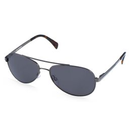 Fielmann OBRA 479 SUN FLEX CL | Herren-Sonnenbrille | Fassung: Vollrand, Pilot, Metall, Gun | Glasfarbe: Grau