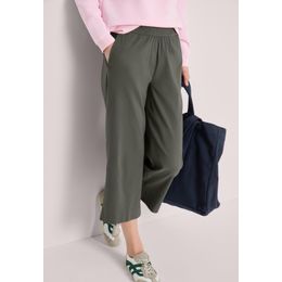 3/4-Hose Cecil, Damen, Gr. XXL, L&auml;nge 22, clear khaki, Web, 66% Baumwolle, 30% Polyester, 4% Elasthan, unifarben, loose fit 3/4-L&auml;nge, Hosen, High Waist
