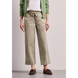 Stoffhose Street One, Damen, Gr. 36, L&auml;nge 28, cobble stone, Web, 98% Baumwolle, 2% Elasthan, unifarben, loose fit kn&ouml;chelfrei, Hosen Stoffhose, Middle Waist