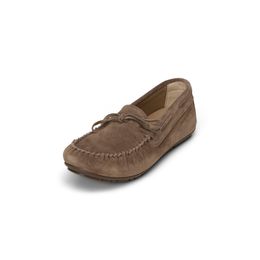 Marc O'Polo Mokassin MARC O'POLO "aus weichem Veloursleder", Damen, Gr. 41, faded braun, Obermaterial: 100% Leder, unifarben, Schuhe Mokassin