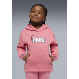 Kapuzensweatshirt Puma "X GABBY'S DOLLHOUSE RELAXED GRAPHIC HOODIE TR", M&auml;dchen, Gr. 104, wild pink, Sweatware, Obermaterial: 68% Baumwolle, 32% Polyester, bedruckt, relaxed fit normal, angesetztes B&uuml;ndchen, Sweatshirts, entspannte Passform, mit Print-Applikation, aus Baumwollmischung