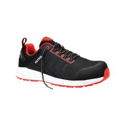 Sicherheitsschuh Elten "LIVAS Low" Gr. 41, schwarz (schwarz, rot), 41, Obermaterial: 100% Nylon NY., Schuhe