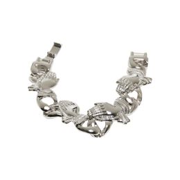 Bettelarmband Urban Classics "Urban Classics Unisex Pray Hands Bracelet" Gr. S, silber, Armb&auml;nder, Damen, S/M, Zink, Bettelarmband