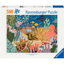 Puzzle Ravensburger "Ozean-Laune", bunt, Puzzles, KinderB:49cm H:36cm, Pappe, Motiv, Made in Germany, B:49cm H:36cm