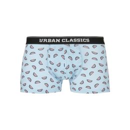 Boxershorts Urban Classics "Urban Classics Herren Boxer Shorts 3-Pack", Damen, Gr. XL, 1 Stk., melon aop charcoal schwarz, 95% Baumwolle, 5% Elasthan, Unterhosen