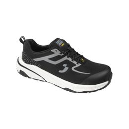 Sicherheitsschuh SAFETY JOGGER WORKS "FREEDOM Low" Gr. 42, schwarz (schwarz, wei&szlig;), 42, Obermaterial: 100% Nylon NY., Schuhe