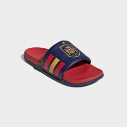 Badesandale adidas Sportswear "ADILETTE COMFORT 2.0 SPANIEN BADESCHLAPPEN", Herren, Gr. 40,5, dunkelblau, vivid rot, crew gelb, Synthetik, Schuhe, Badelatschen, World Cup Nations Pack