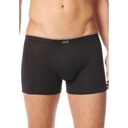 Boxershorts Bruno Banani "Short Infinity", Jungen, Gr. L, schwarz, Obermaterial: 47% Baumwolle, 47% Modal, 6% Elasthan, unifarben, k&ouml;rpernah, Unterhosen, mit kontrastfarbenen Logobund